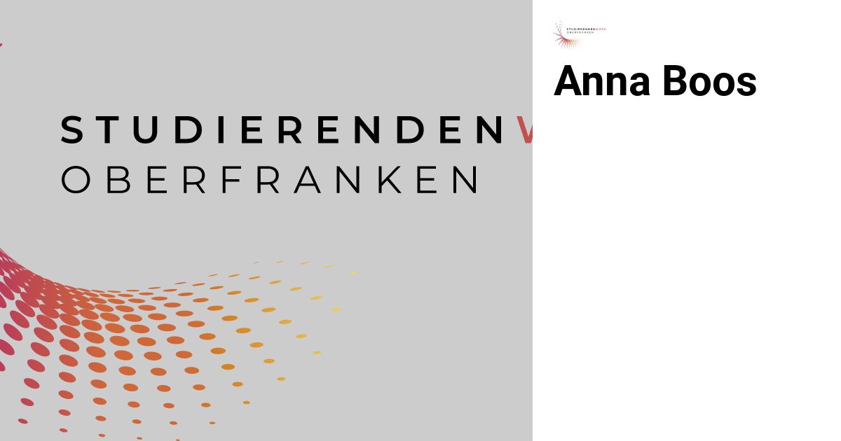 Anna Boos - Studierendenwerk Oberfranken